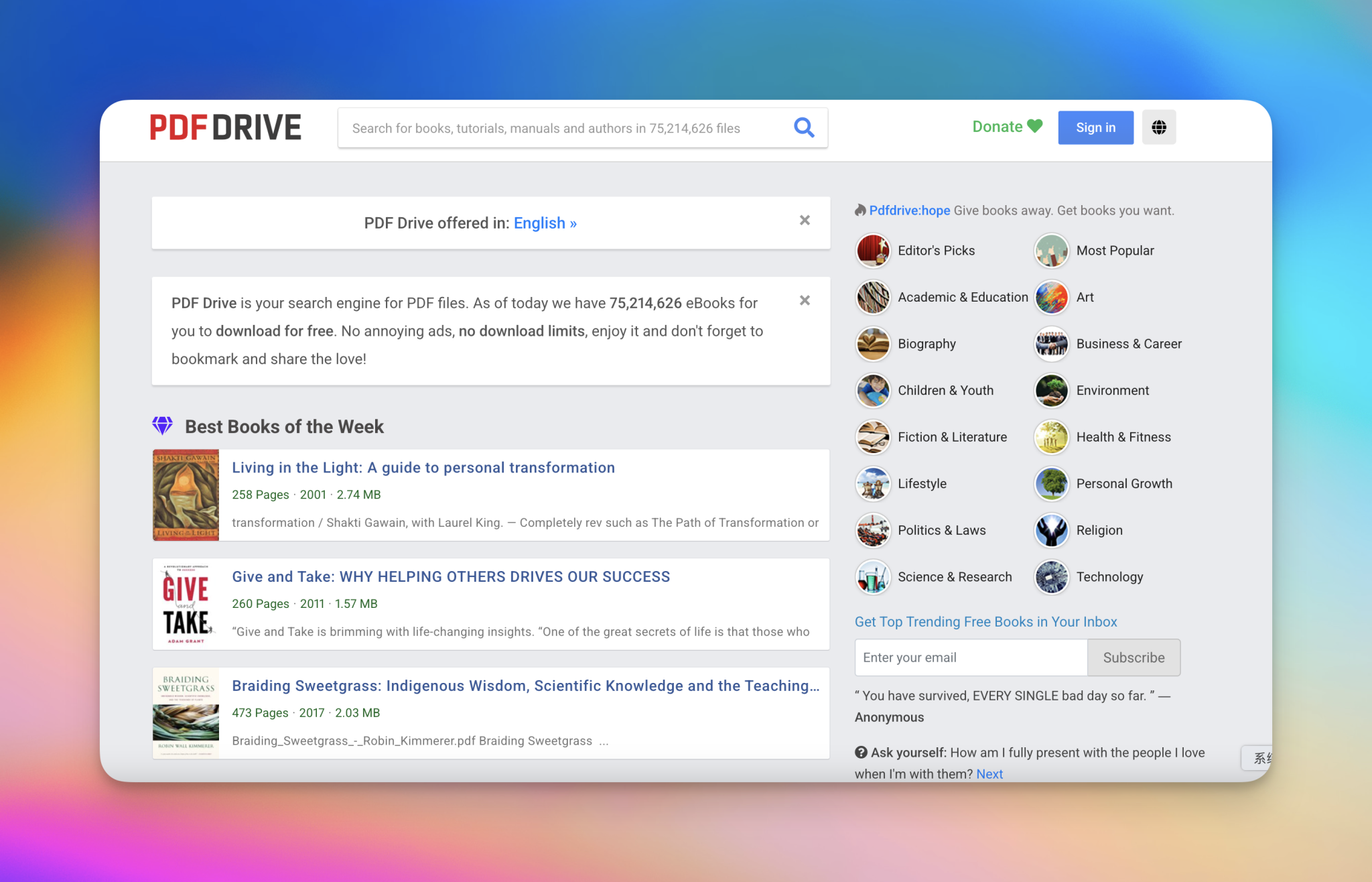PDF Drive 官网入口｜PDF免费电子书下载